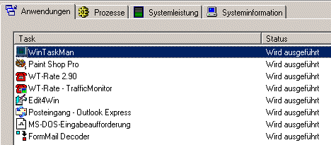 WinTaskMan der Taskmanager für Windows 95/98